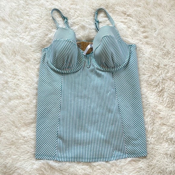 Cacique | Swim | Swim Cacique Womens 4dd Blue Stripe Tankini Top Built ...